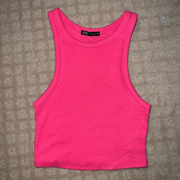 Zara | Tops | Zara Pink Crop Top S | Poshmark